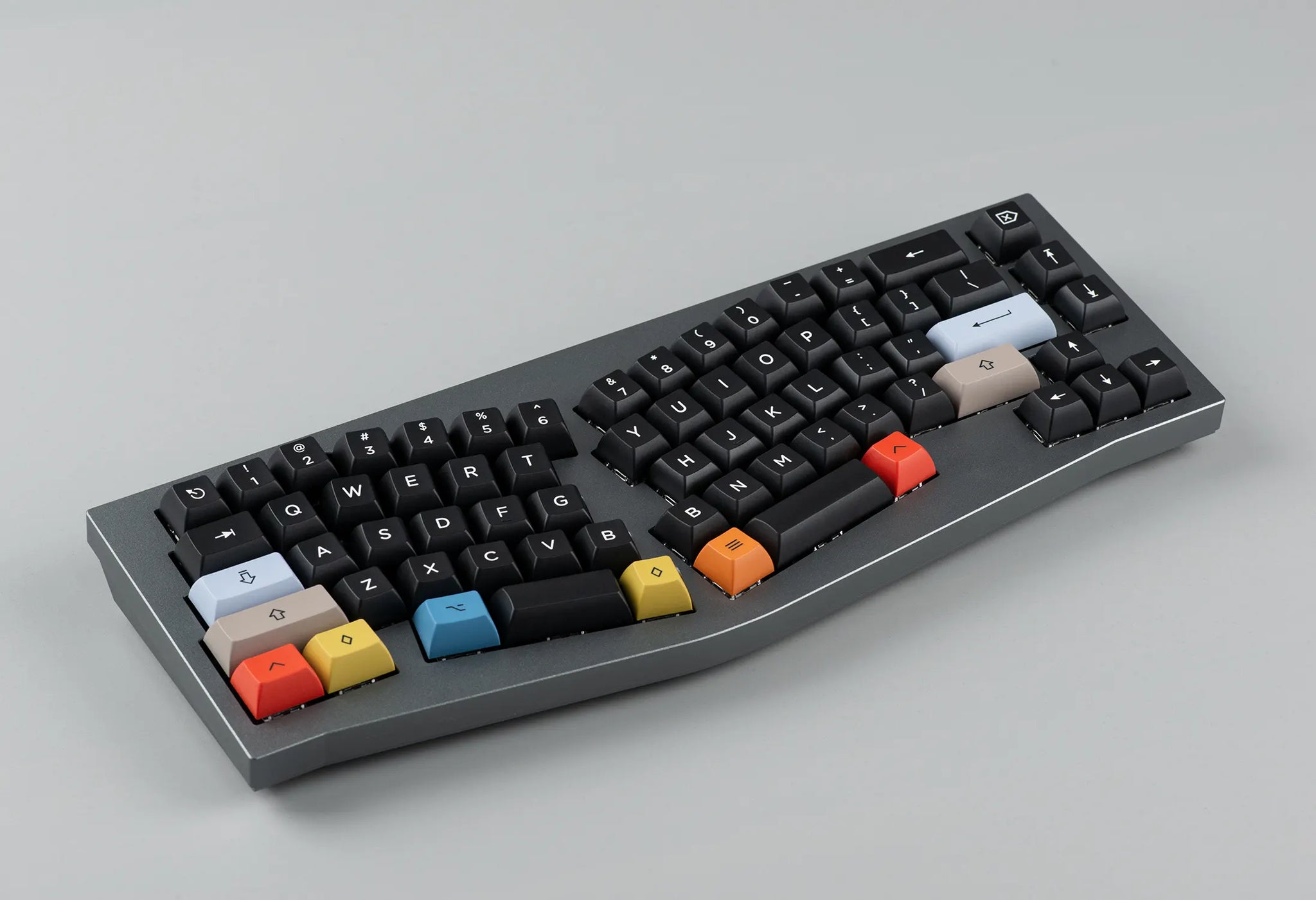 KAT White on Black Thickened Double Shot PBT Keycaps|Keyreative