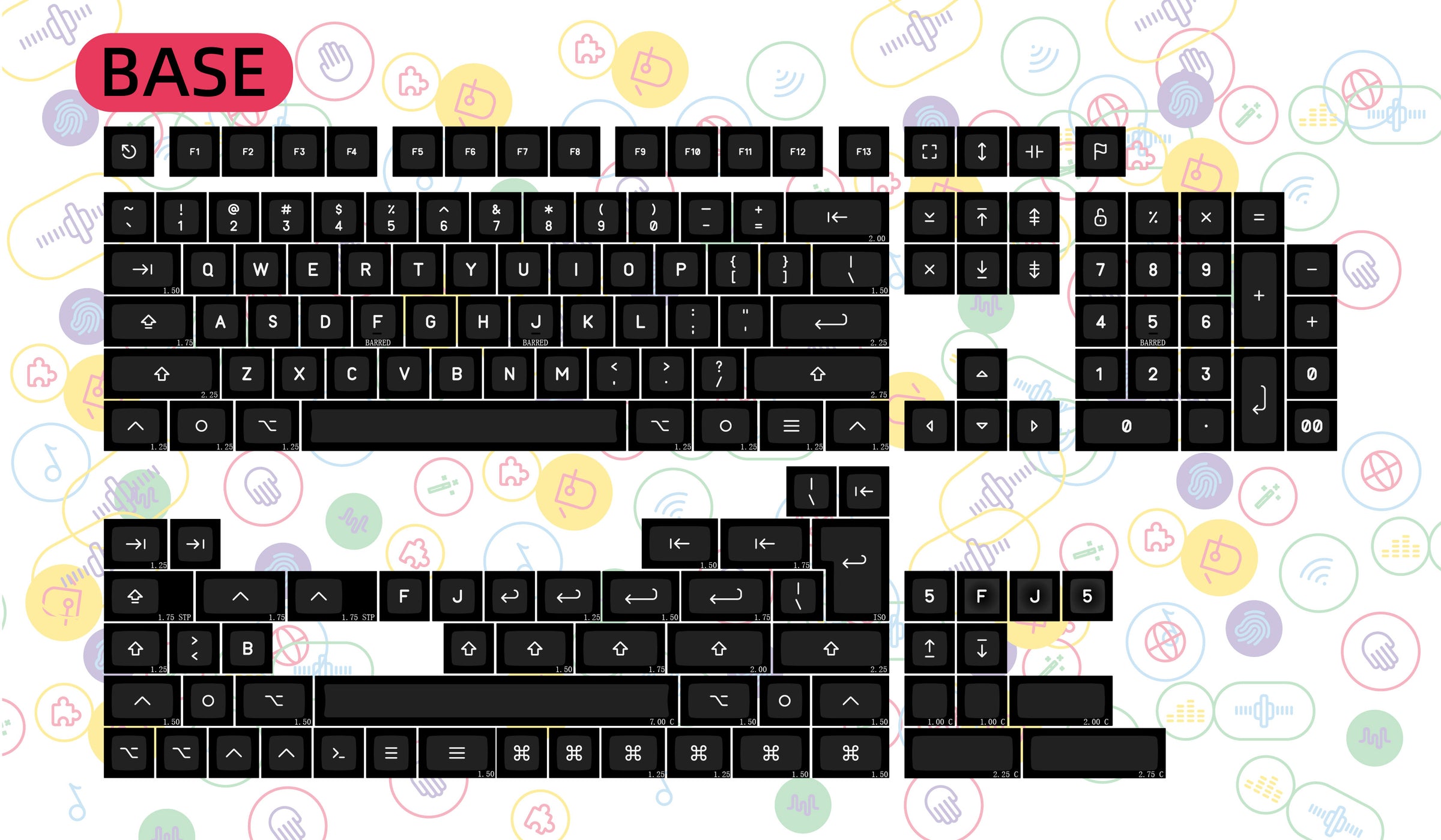 Playground KAM Profile PBT Keycaps|Keyreative