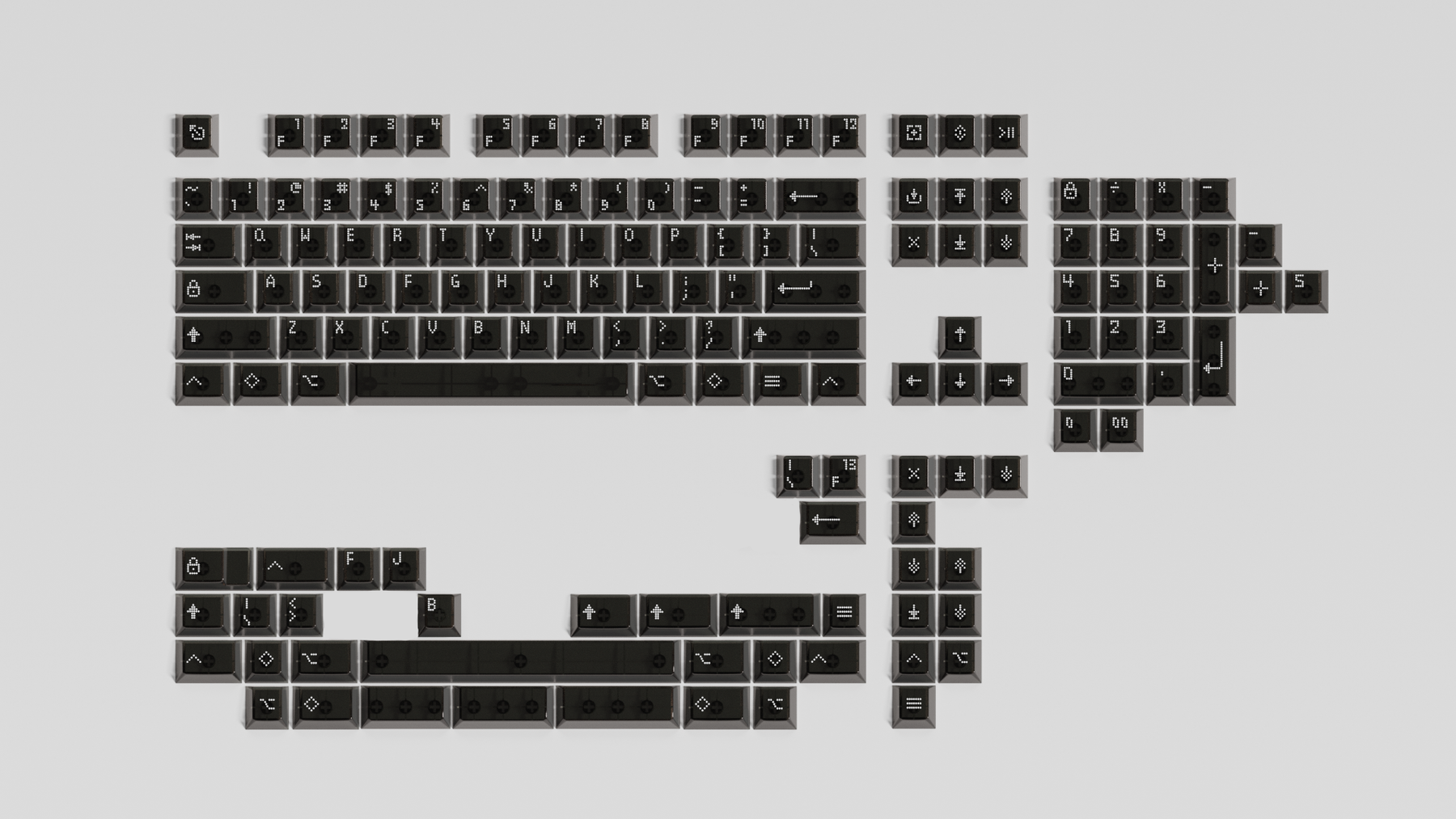 Asimov Cherry Profile Transparent Keycaps